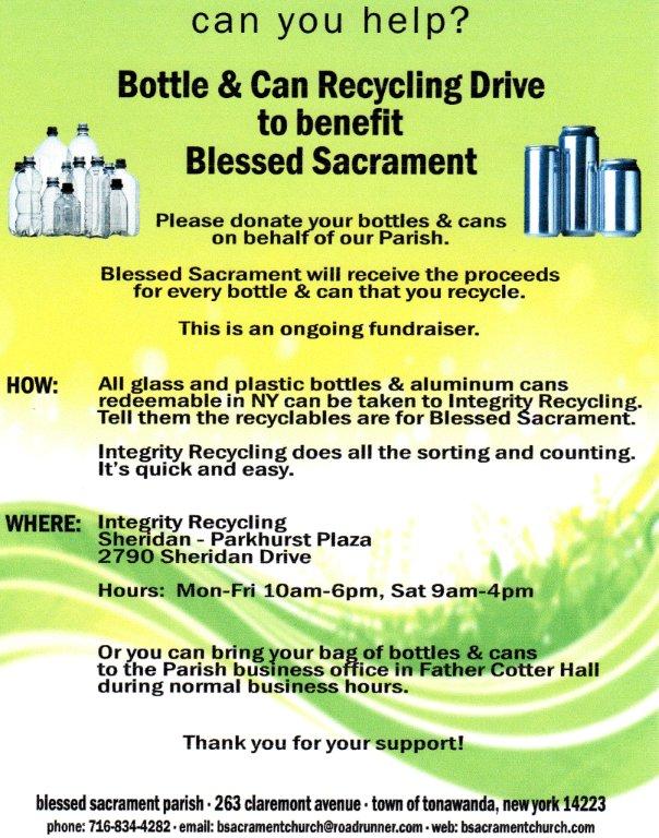 bottlerecycle – Blessed Sacrament Church